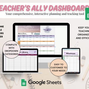Ultimate Teacher Planner Spreadsheet, Teacher's Tracker, Teacher's ...