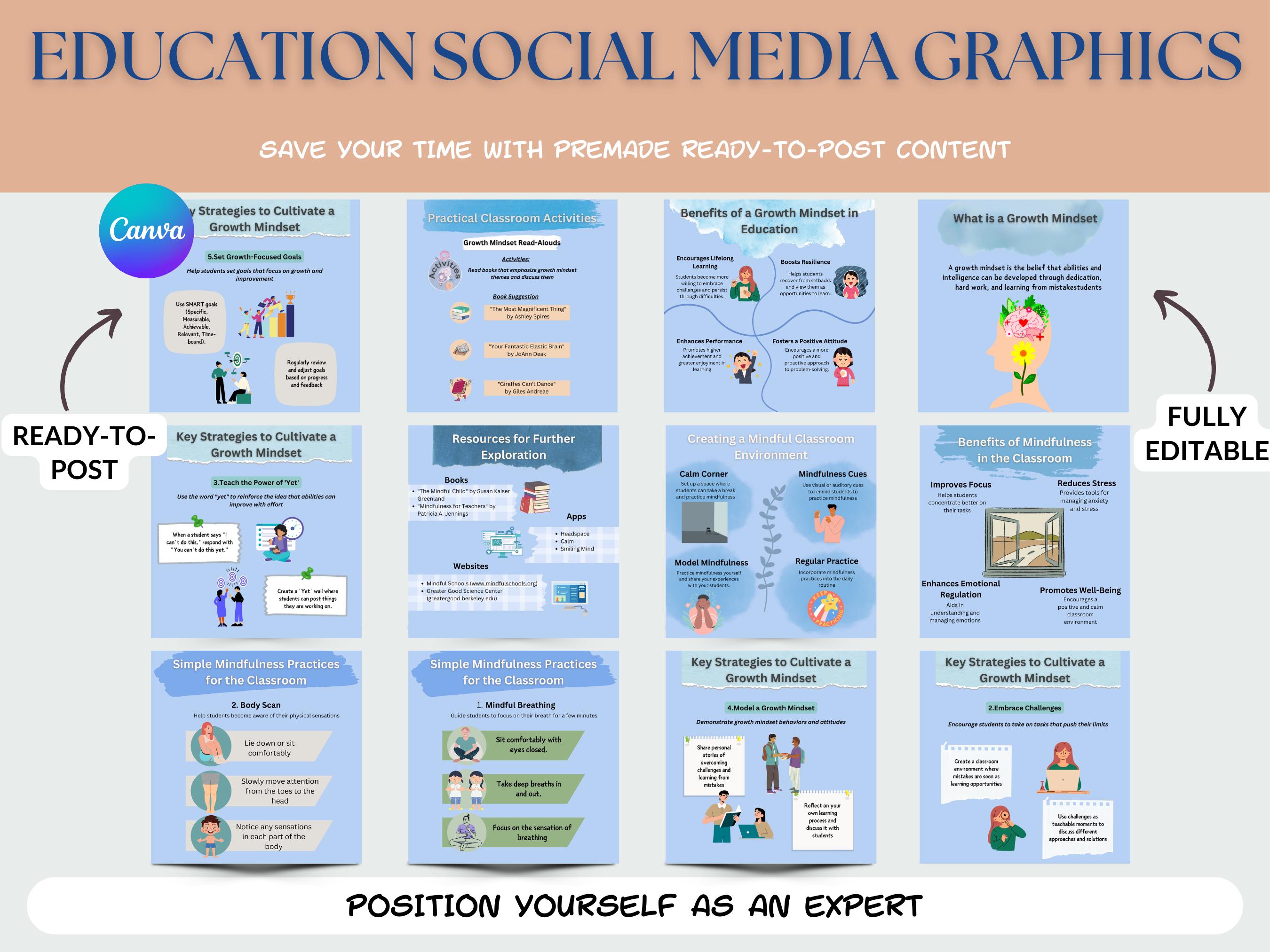 Social Media Education Infographics, Mindfulness Infographics for ...