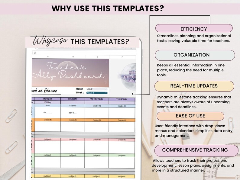 Ultimate Teacher Planner Spreadsheet, Teacher's Tracker, Teacher's Spreadsheet, Teachers Planner ...