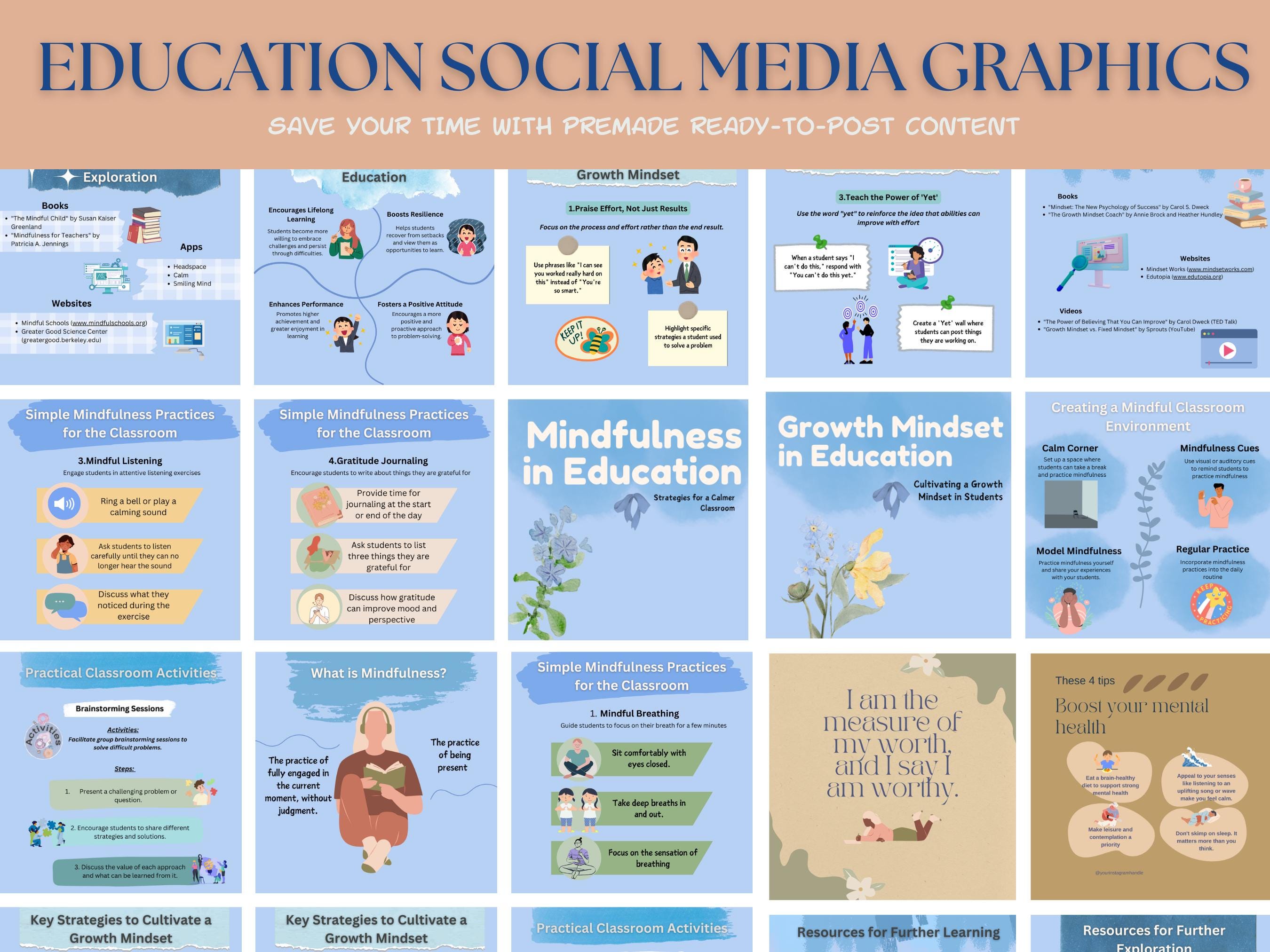 Social Media Education Infographics, Mindfulness Infographics for ...