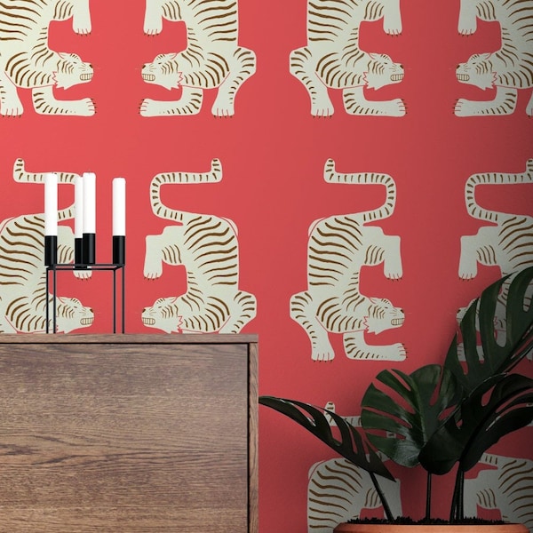Tiger Wallpaper - Etsy