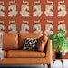 Tiger Wallpaper, Aztec Tiger Peel and Stick Wallpaper, Vintage Orange ...