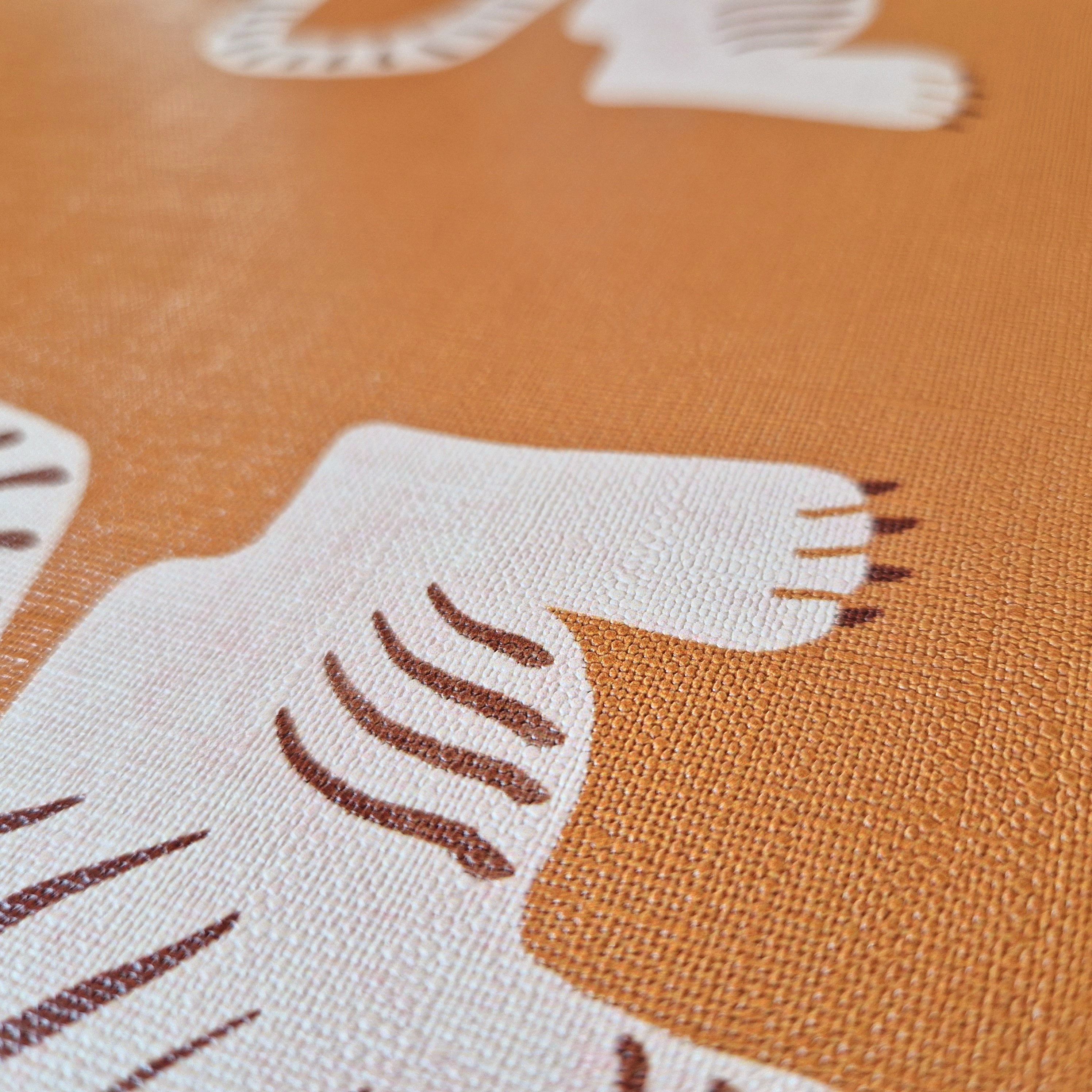 Peel and Stick Mustard Tiger Wallpaper Aztec Tiger Wallpaper - Etsy