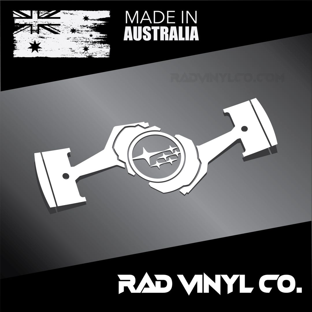 Boxer Horizontally Opposed Engine Badge / Eblem 2x | Vinyl Sticker ...