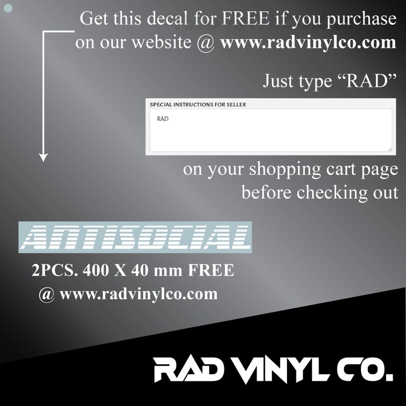 ANTISOCIAL Car Windshield Banner Vinyl Sticker Decal - Etsy Australia