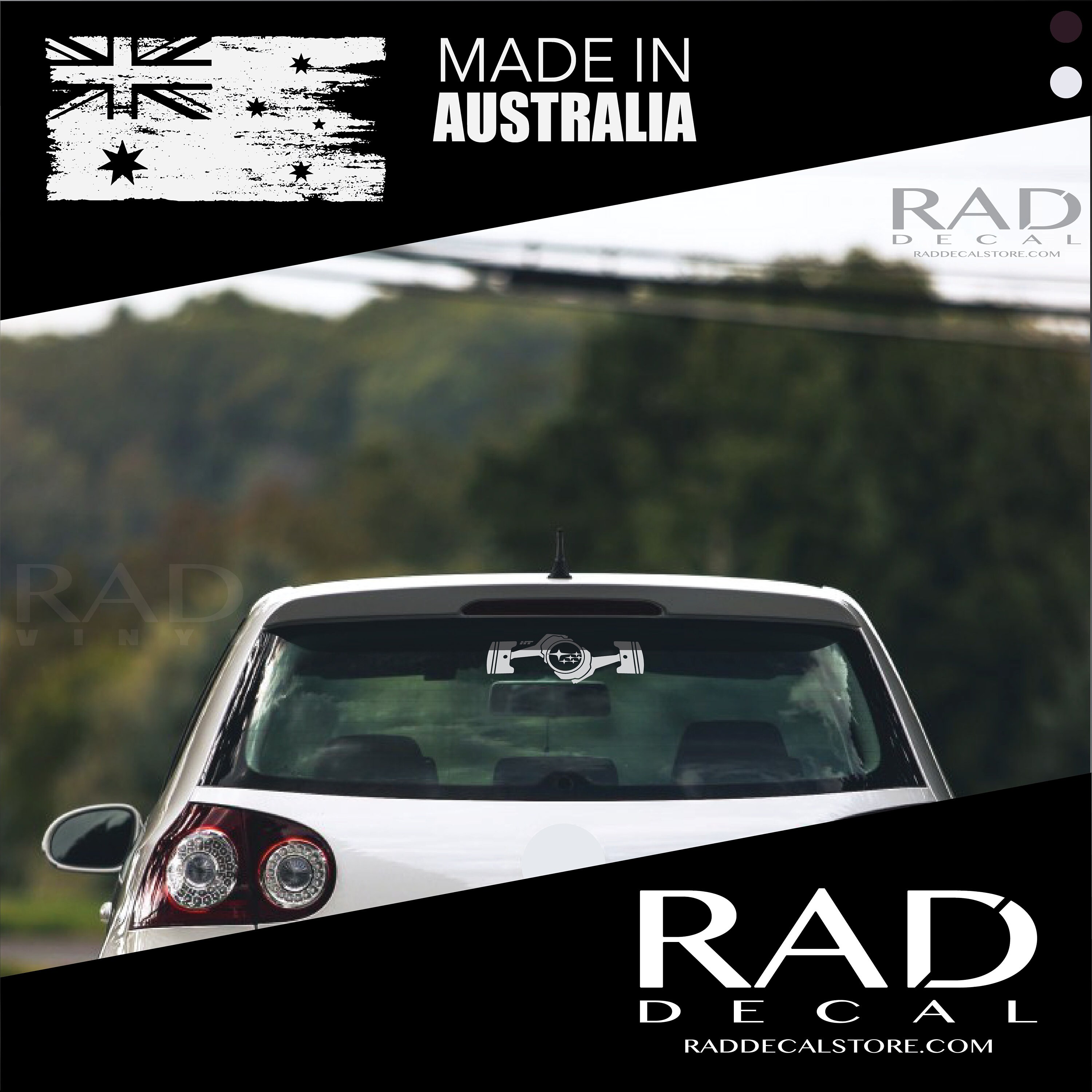 Boxer Horizontally Opposed Engine Badge / Eblem 2x Vinyl Sticker Decal ...