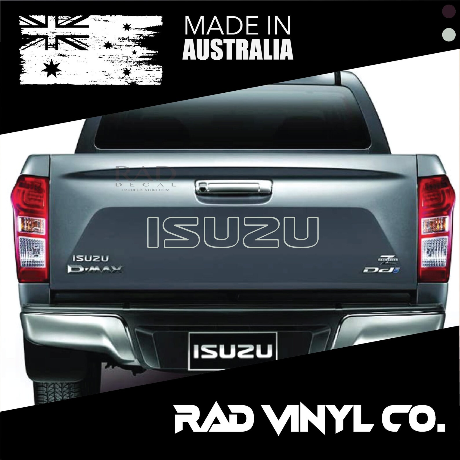 ISUZU D-max Outlined Cut Tailgate Vinyl Sticker Decal - Etsy
