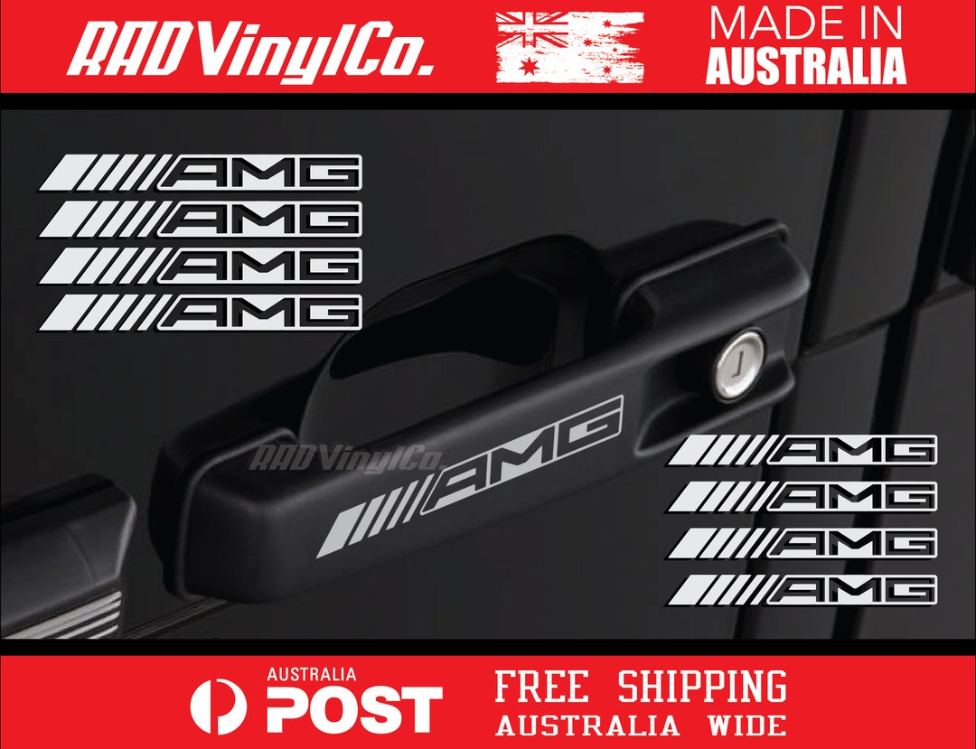 AMG Sticker Universal Car Sticker Mercedes Badge Door Handle Vinyl ...