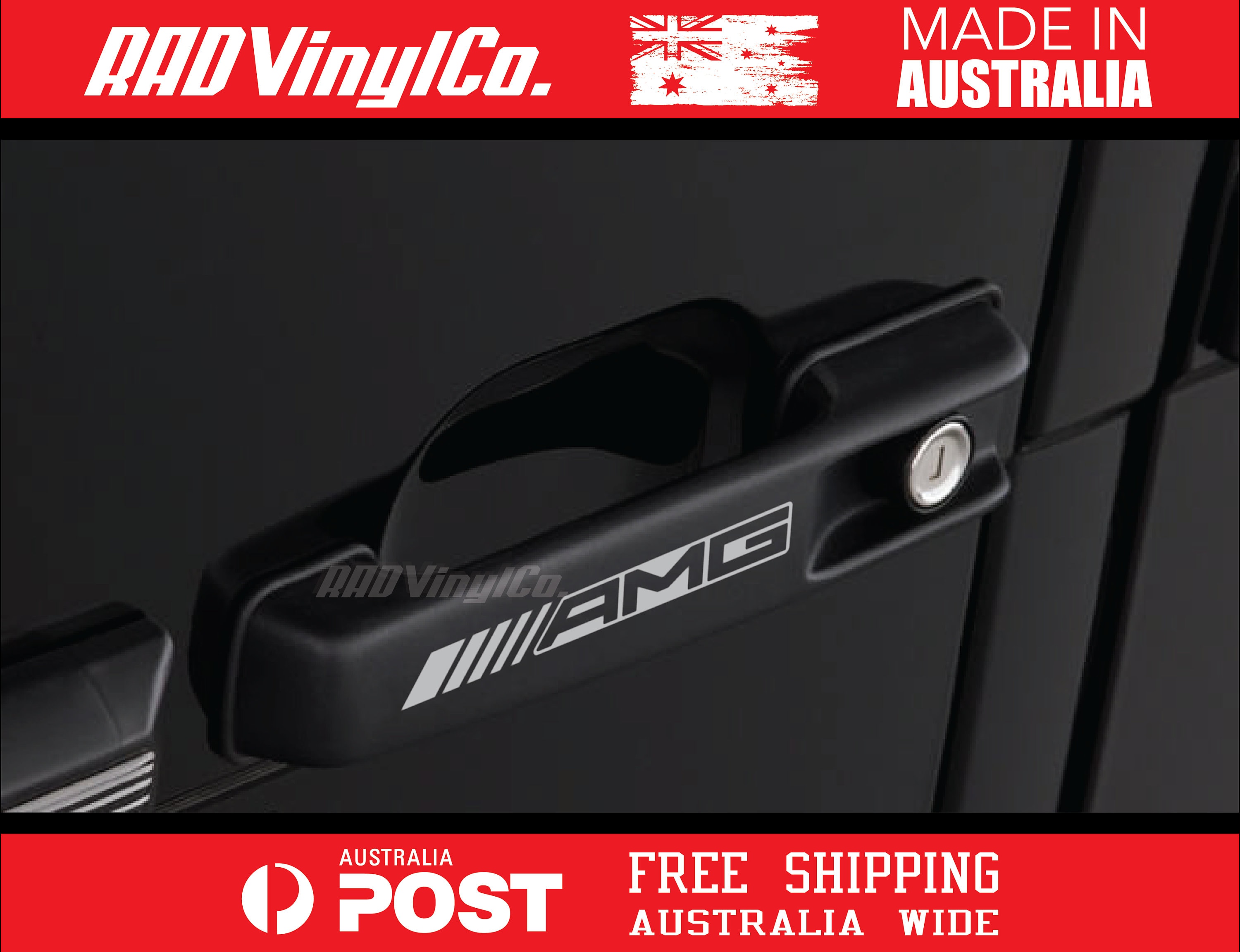 AMG Sticker Universal Car Sticker Mercedes Badge Door Handle Vinyl ...