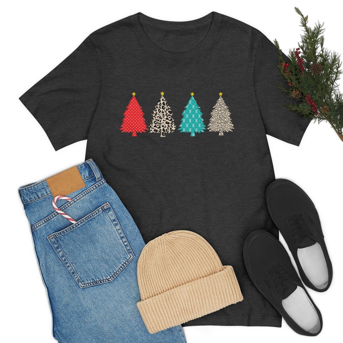 Christmas Trees Shirt Christmas Shirts for Women Christmas - Etsy