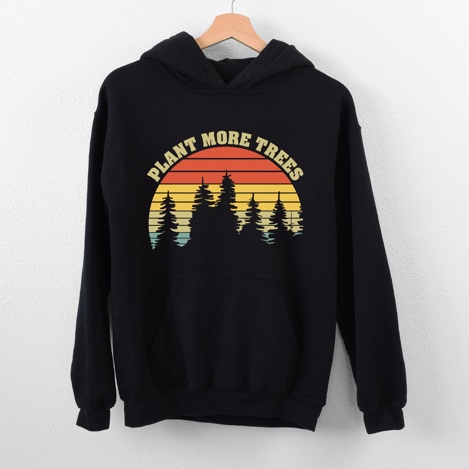Plant More Trees Hooded Sweatshirt, Trees Hoodie, Nature Lover Hoodie ...