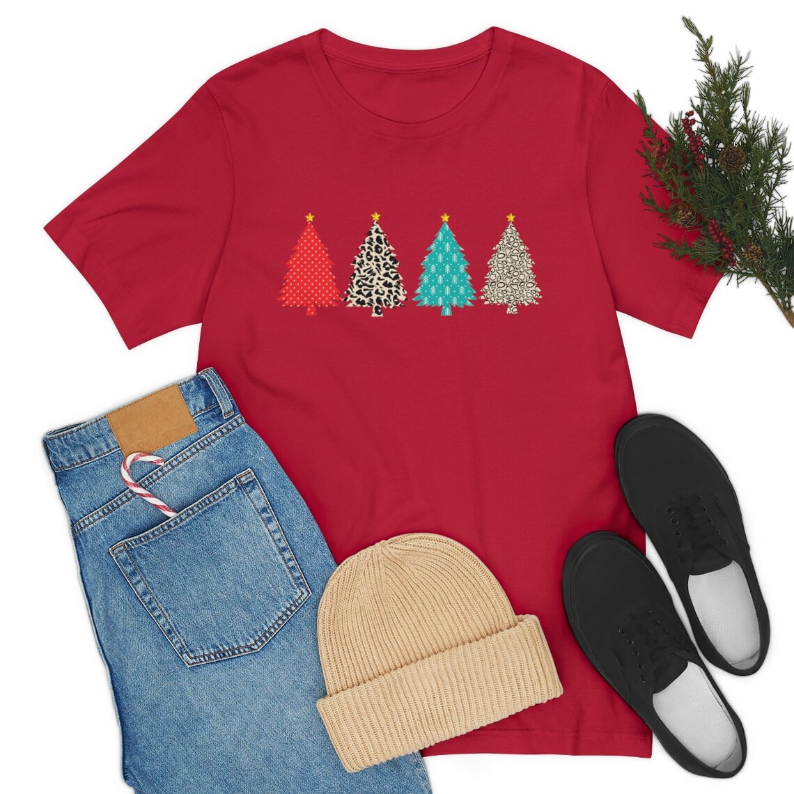 Christmas Trees Shirt Christmas Shirts for Women Christmas - Etsy
