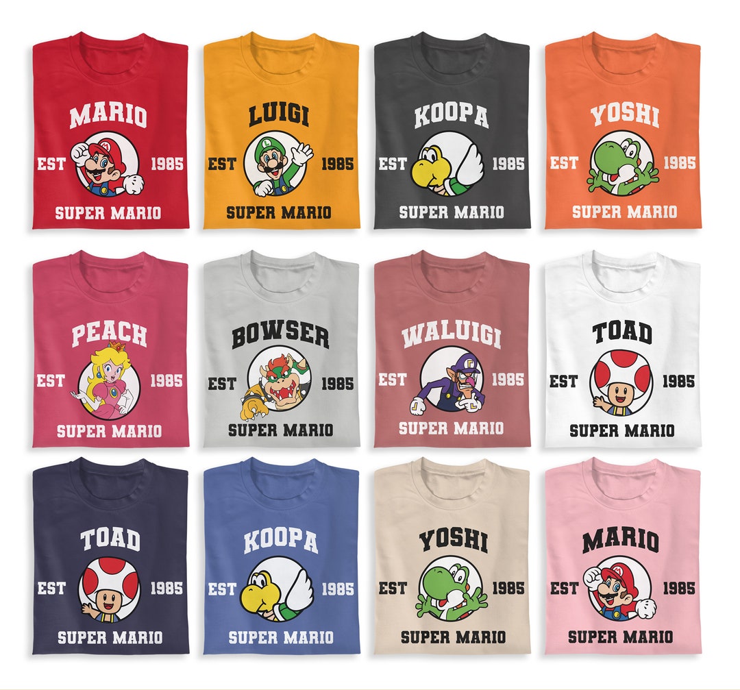 Super Mario Shirt, Super Mario Birthday Shirt, Super Mario Family Shirt ...