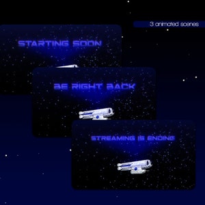 Stream Overlay Spaceship Starship, Animated Stream Pack / Galaxy - Etsy