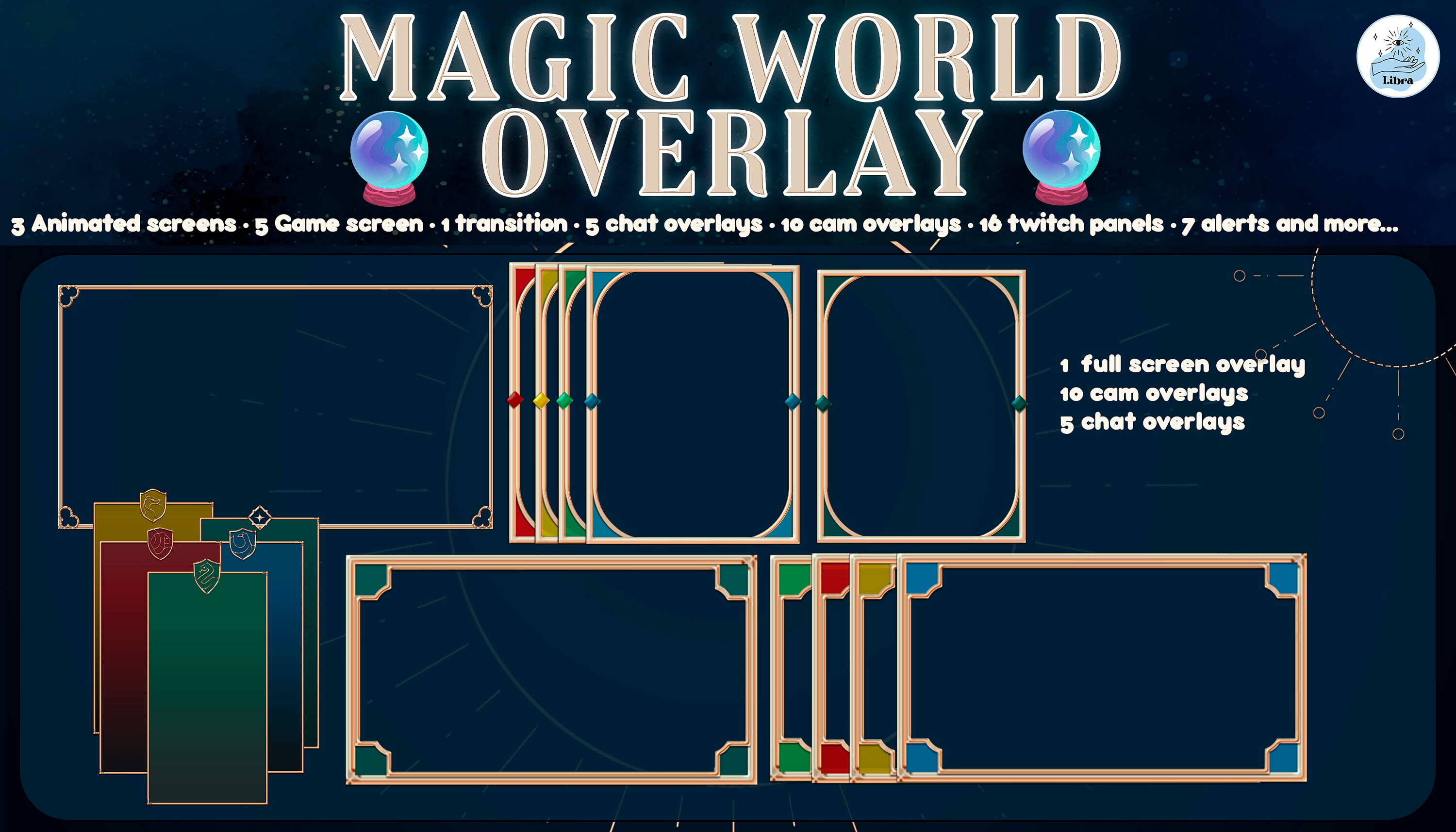 Magic World Overlay / Twitch Overlay / Animated Alerts & Screens ...