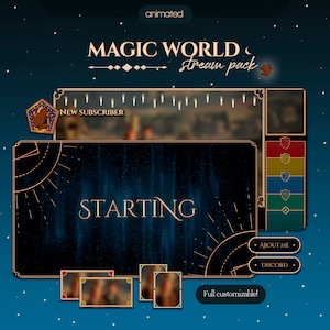 Stream Overlay Magic World Overlay / Twitch Overlay / Animated Alerts ...
