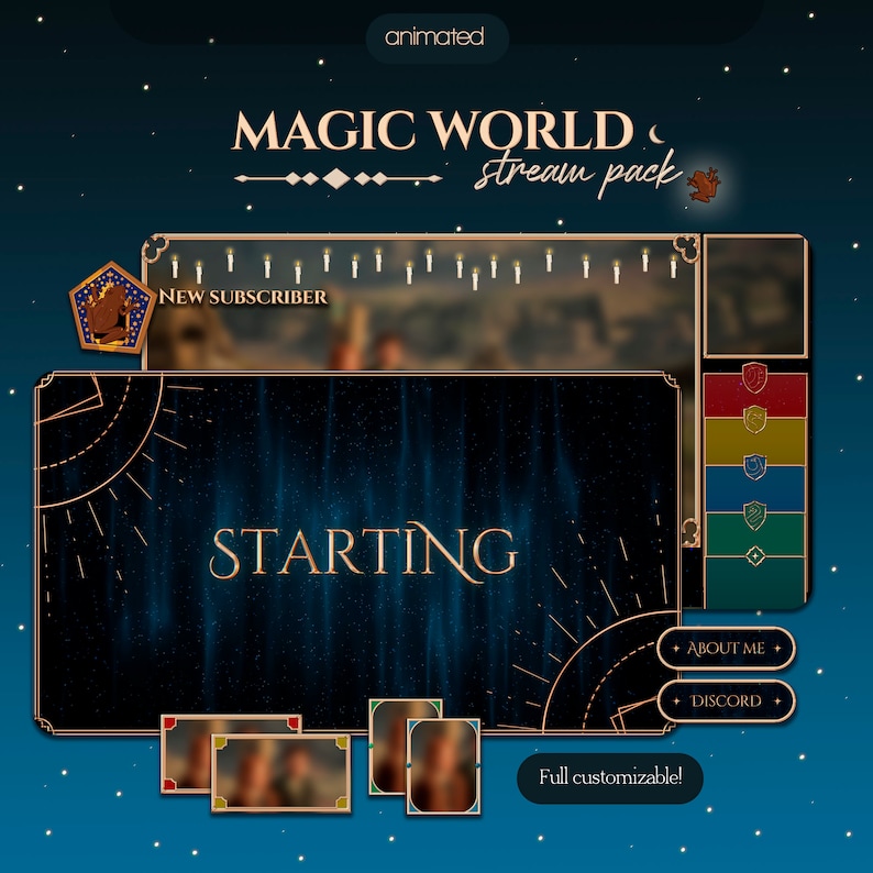 Stream Overlay Magic World Overlay / Twitch Overlay / Animated Alerts ...