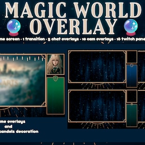 Stream Overlay Magic World Overlay / Twitch Overlay / Animated Alerts ...