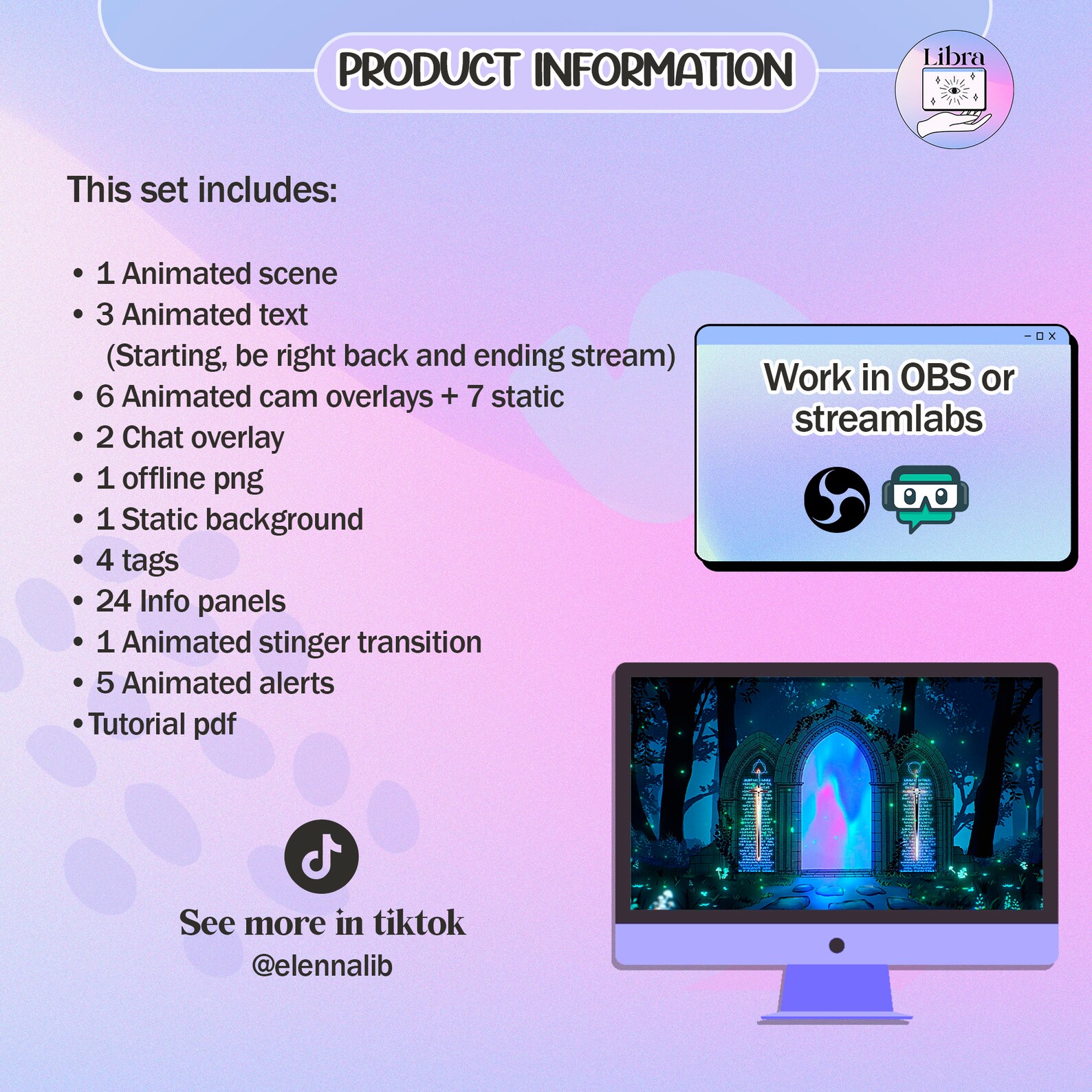 Enchanted Forest Stream Overlay Pack Dark fantasy Twitch Aesthetic ...