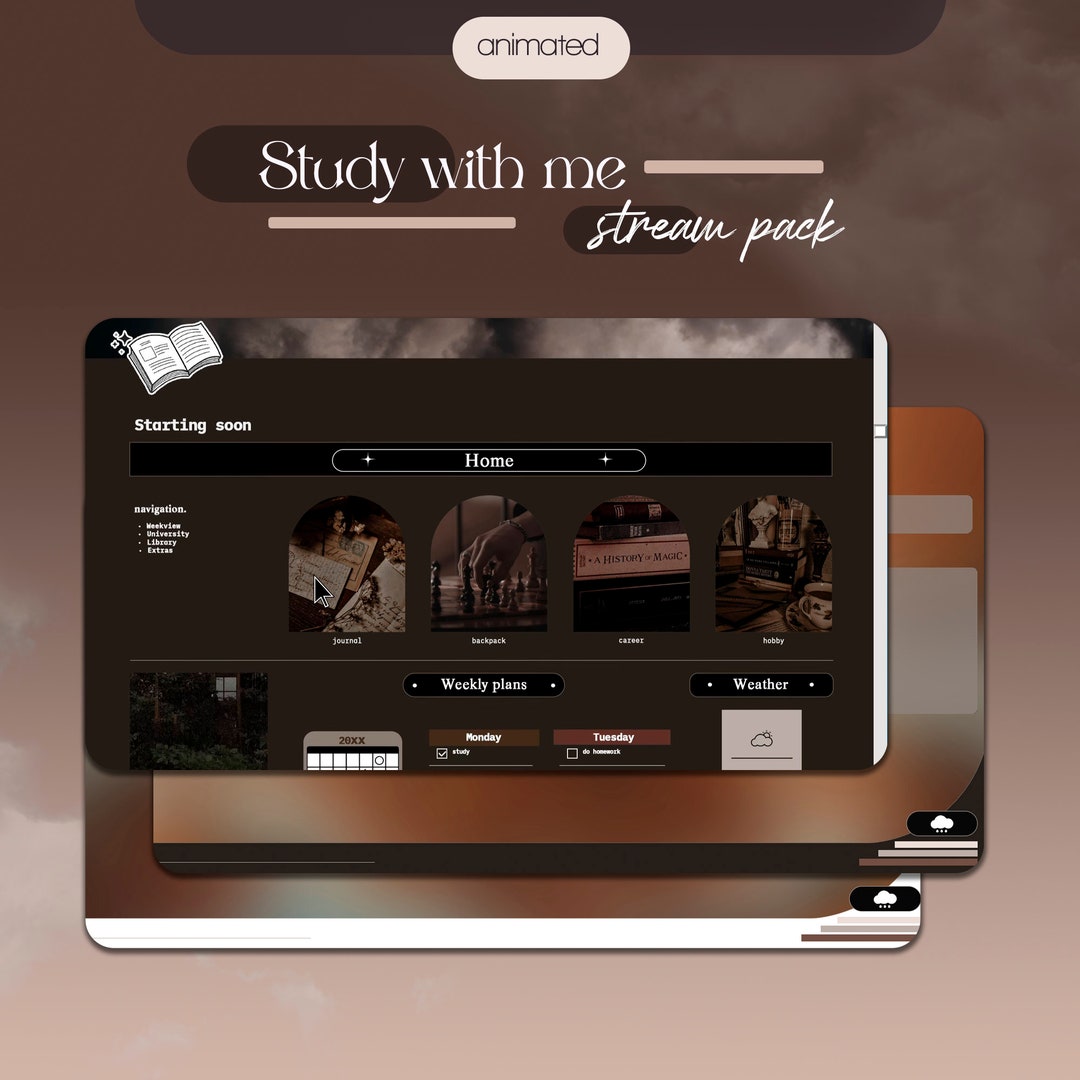 Cozy Autumn Study Stream: Notion Inspired Overlay, Minimalist Design ...