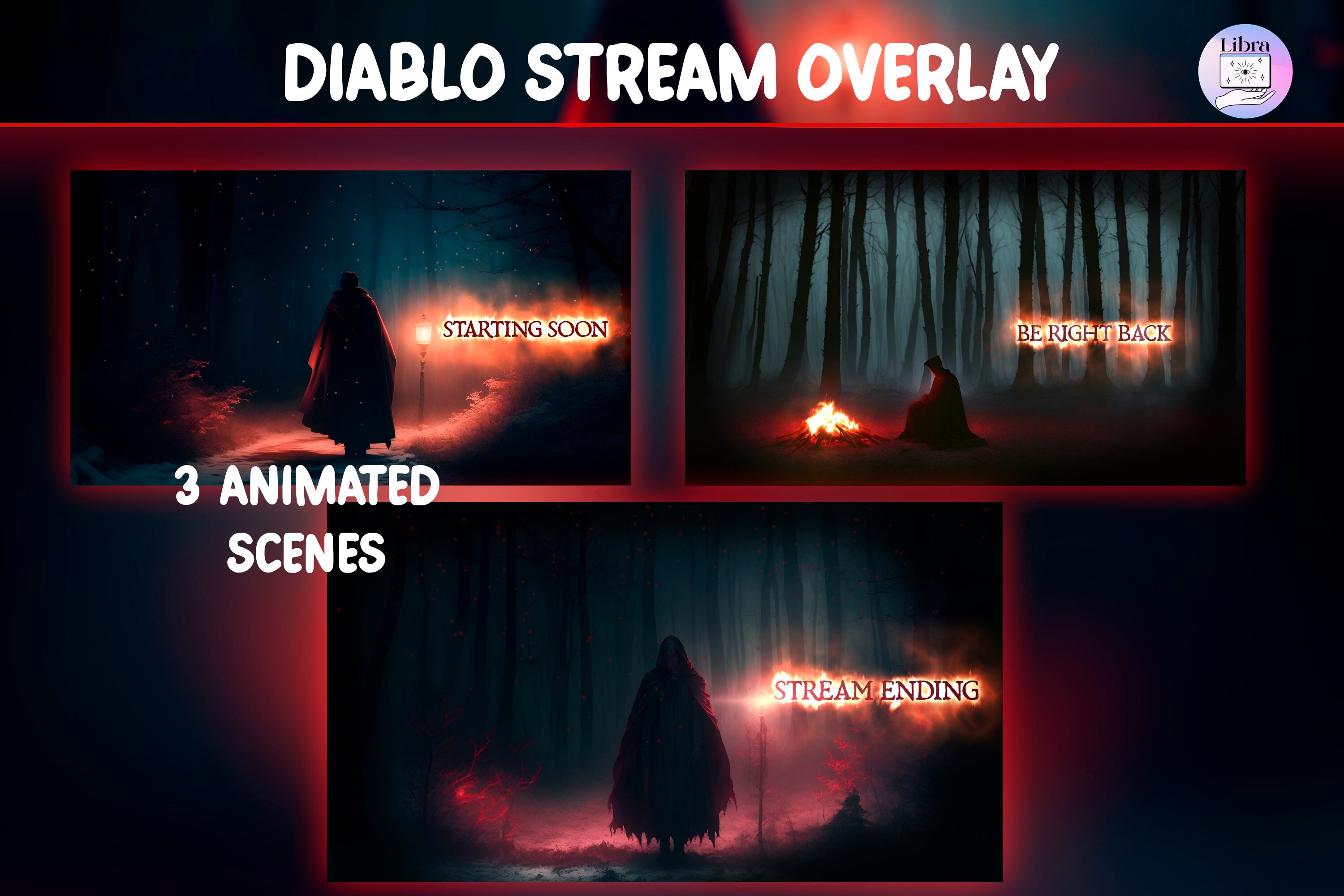 Stream Overlay Diablo, Diablo 4 Fantasy Goth Stream Package for ...