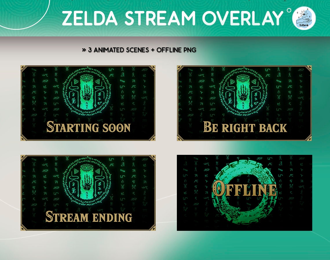 Zelda Tears of the Kingdom Stream Overlay | Animated Twitch Scenes and ...