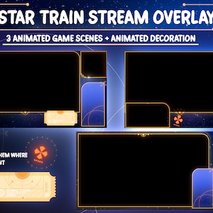 Stream Overlay Star Train, Animated Twitch Stream Overlay, Animated ...