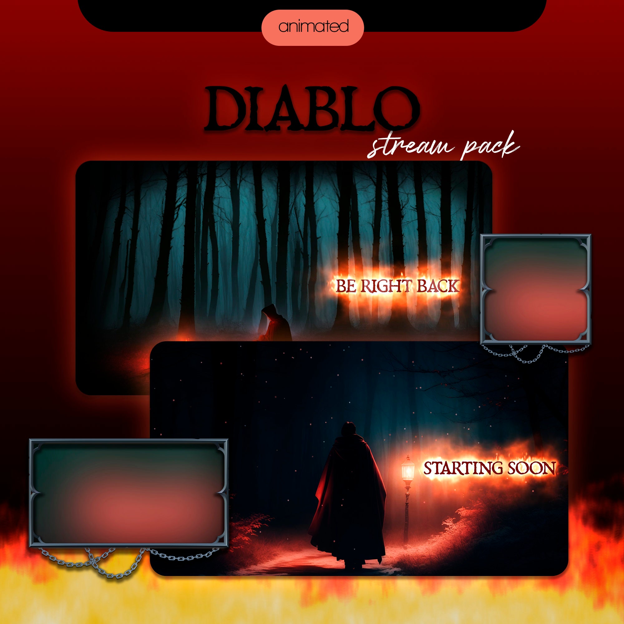 Stream Overlay Diablo, Diablo 4 Fantasy Goth Stream Package for ...