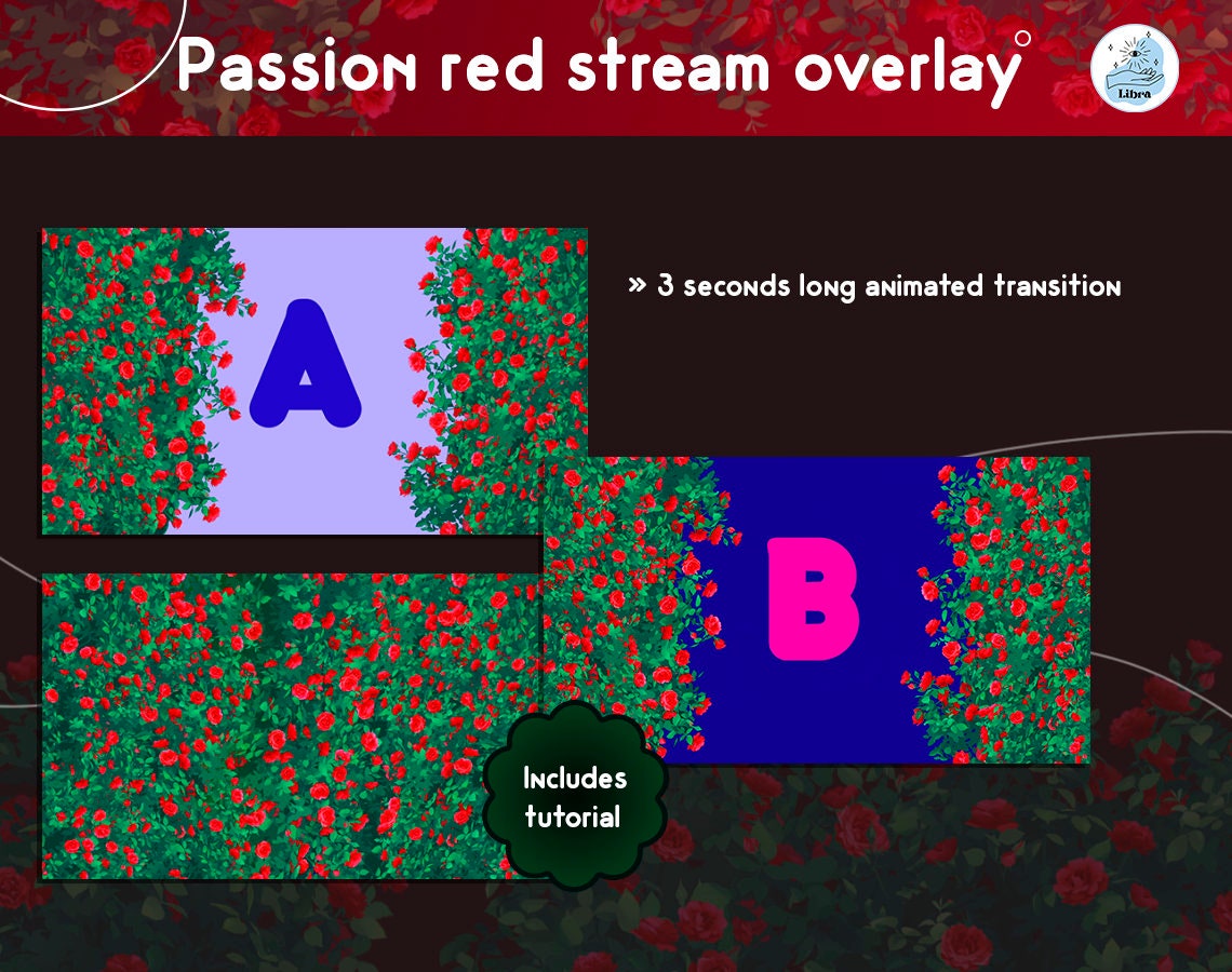 Stream Overlay Passion Red, Animated Twitch Overlay Pack, Streaming ...