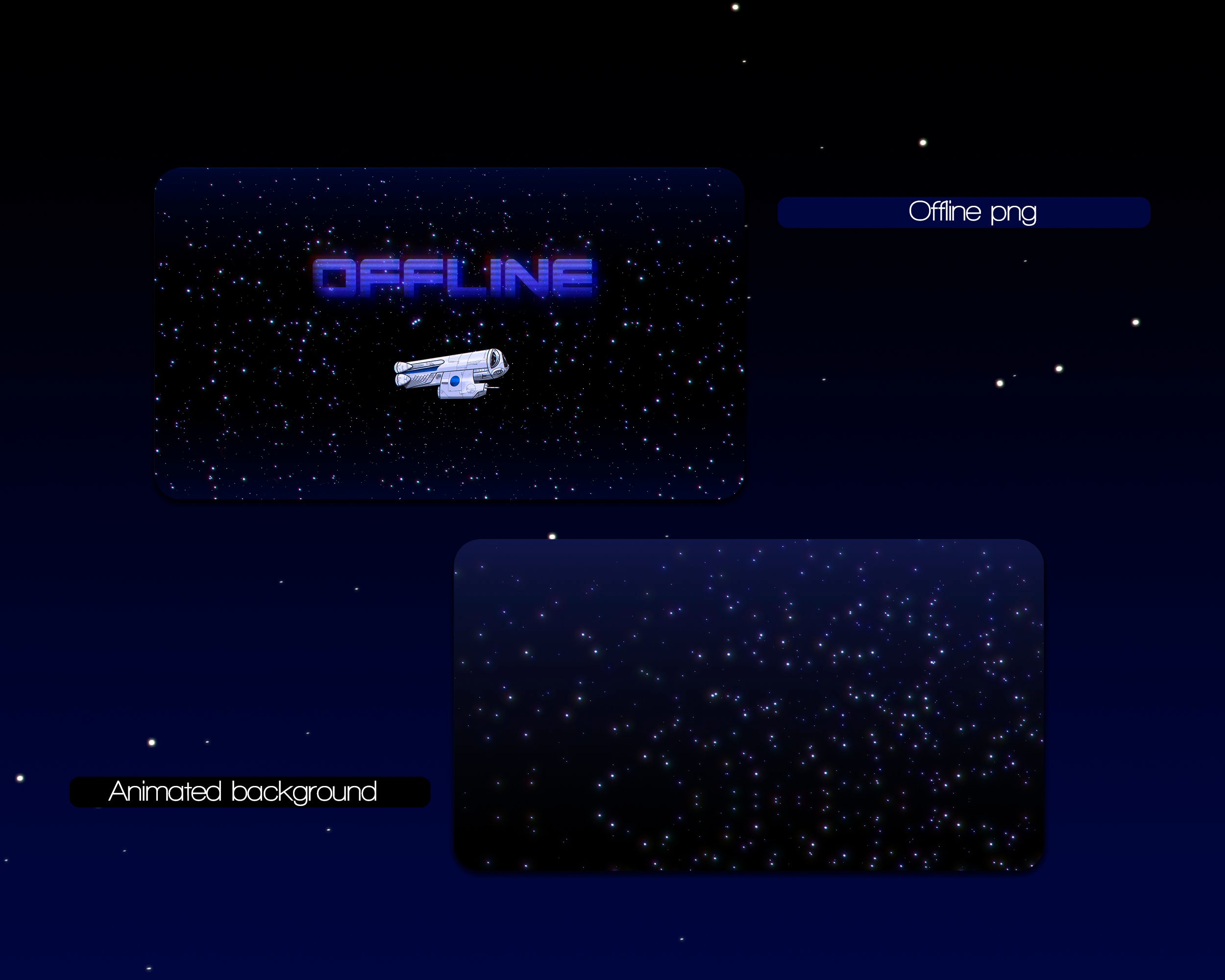 Stream Overlay Spaceship Starship, Animated Stream Pack / Galaxy - Etsy