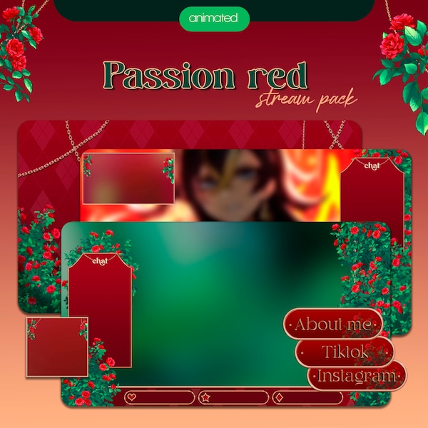 Red Twitch Overlay - Etsy