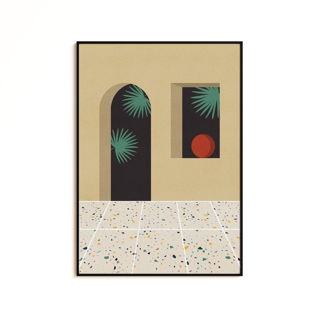 Terrazzo Poster, Architectural Print, Modern Wall Art, Abstract Art ...