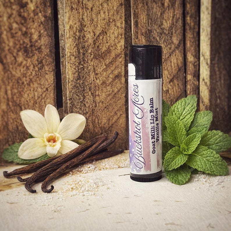 Goat Milk Lip Balm Vanilla Mint | Handmade Natural Lip Balm | Small ...