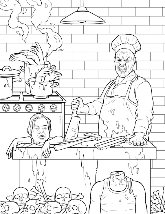 Butcher Shop Coloring Page Is One Of The Pages Listed In Sketch ...