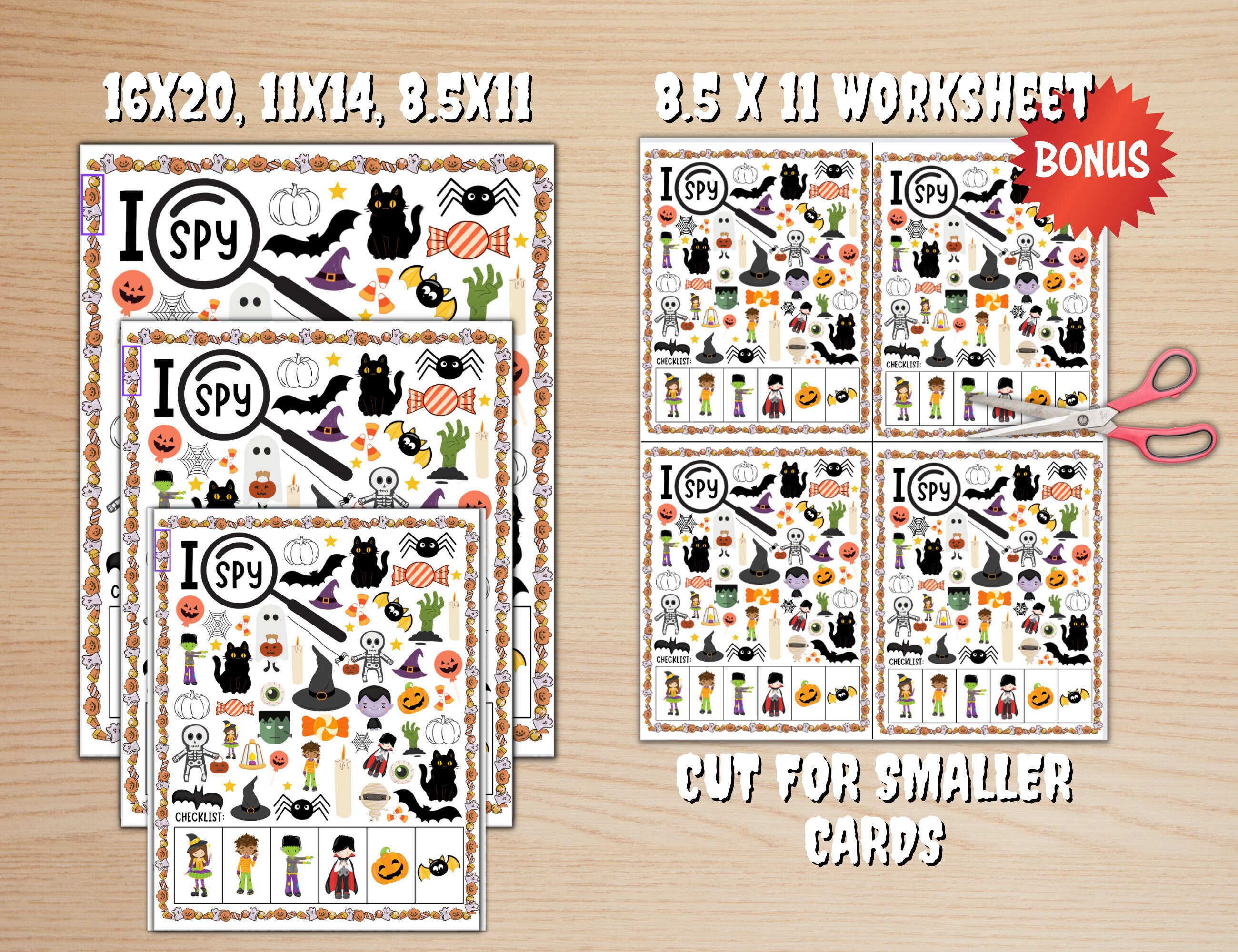 I Spy Halloween Game Printables, Kids Halloween Game, Halloween ...