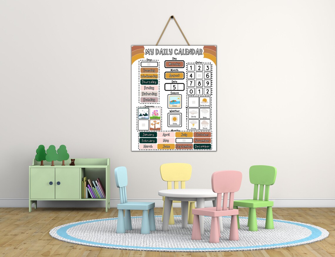 Circle Time Morning Board Homeschool Calendar Kids Daily Calendar ...