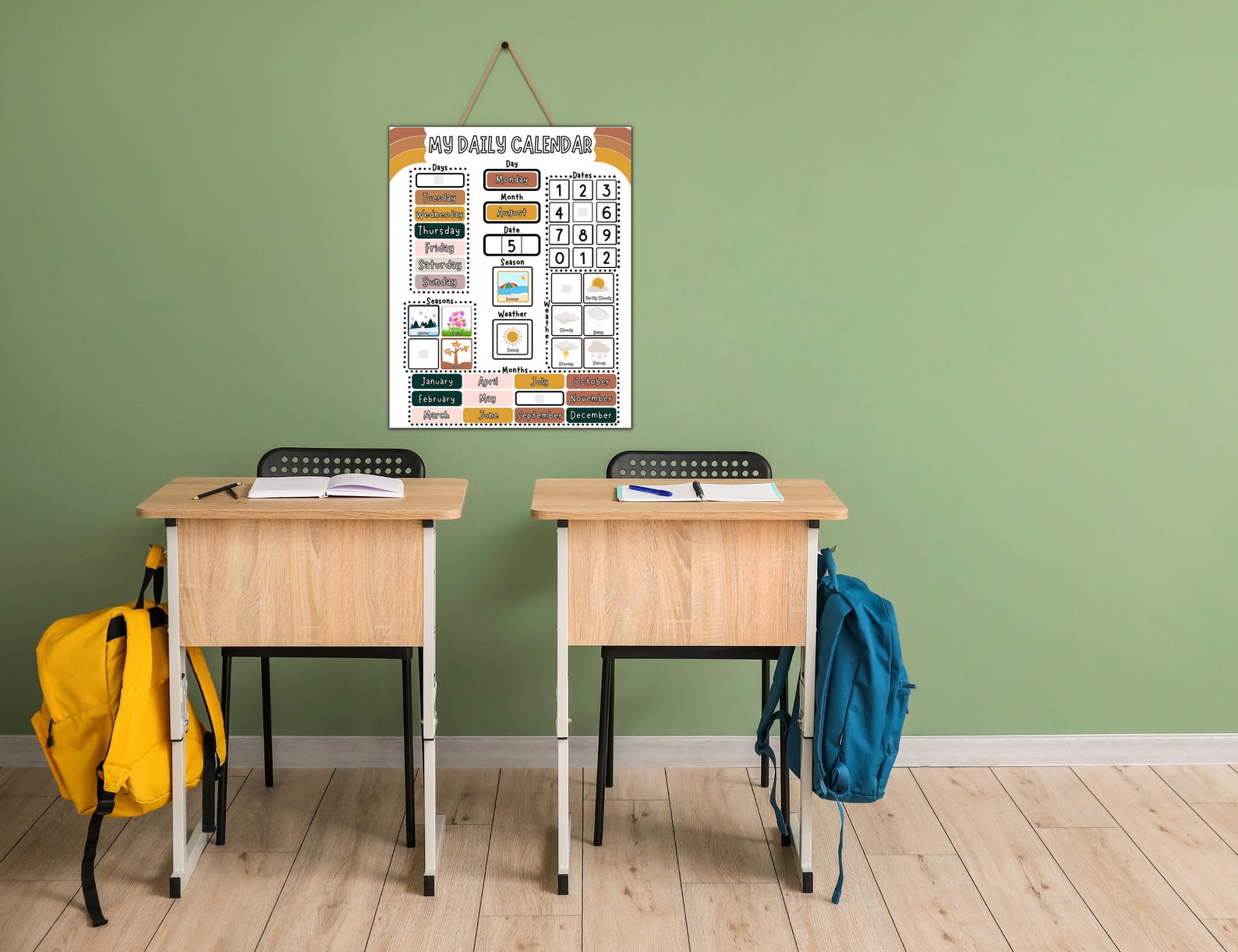 Circle Time Morning Board Homeschool Calendar Kids Daily Calendar ...