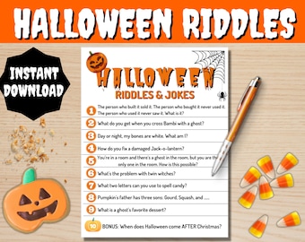 Riddle Me This Halloween - Etsy