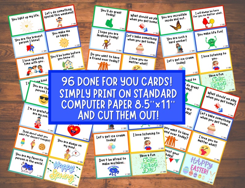 Printable Lunch Box Notes for Kids BUNDLE Lunch Box Notes for BOYS ...