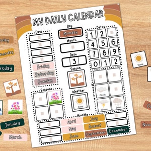 Circle Time Morning Board Homeschool Calendar Kids Daily Calendar ...