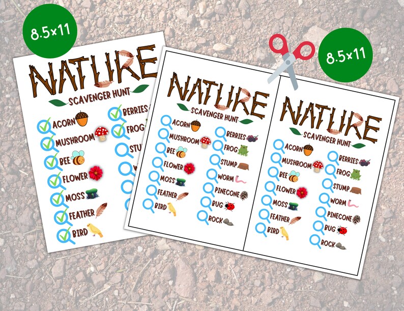 Outdoor Scavenger Hunt Nature Scavenger Hunt Hiking Kid Activity ...