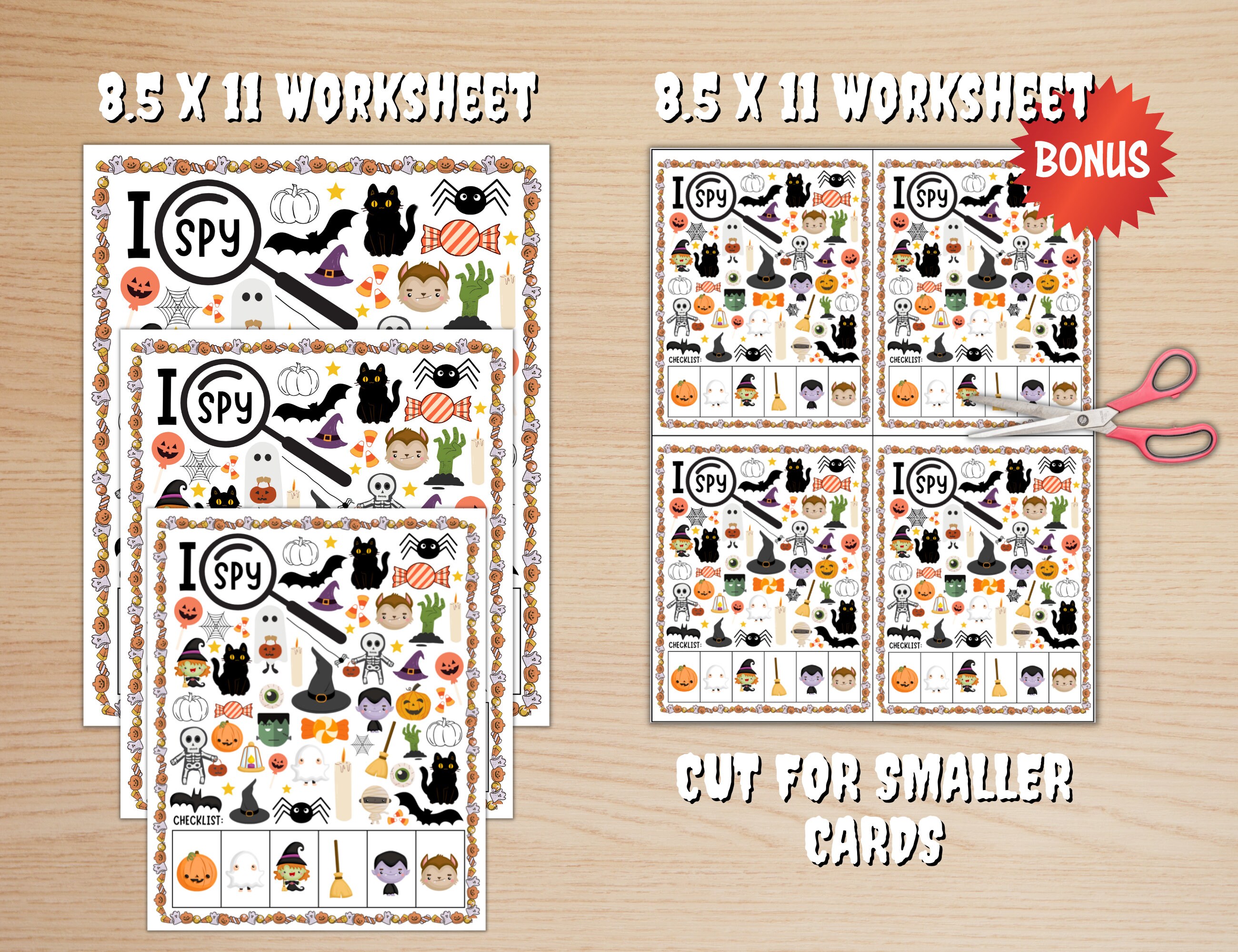 I Spy Halloween Game Printables, Kids Halloween Game, Halloween ...