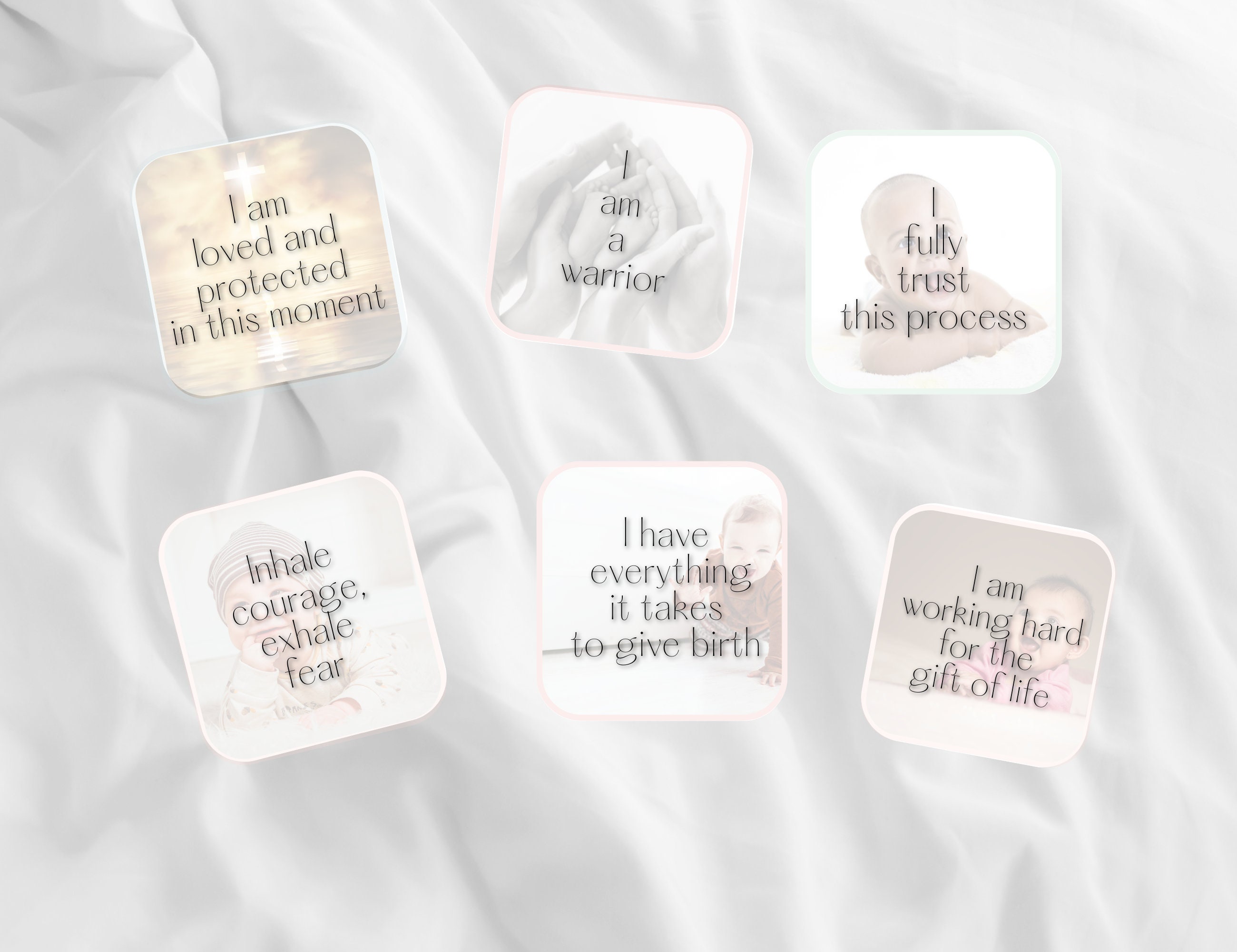 Set of 48 Birth Affirmation Printable Cards, Printable Birth ...