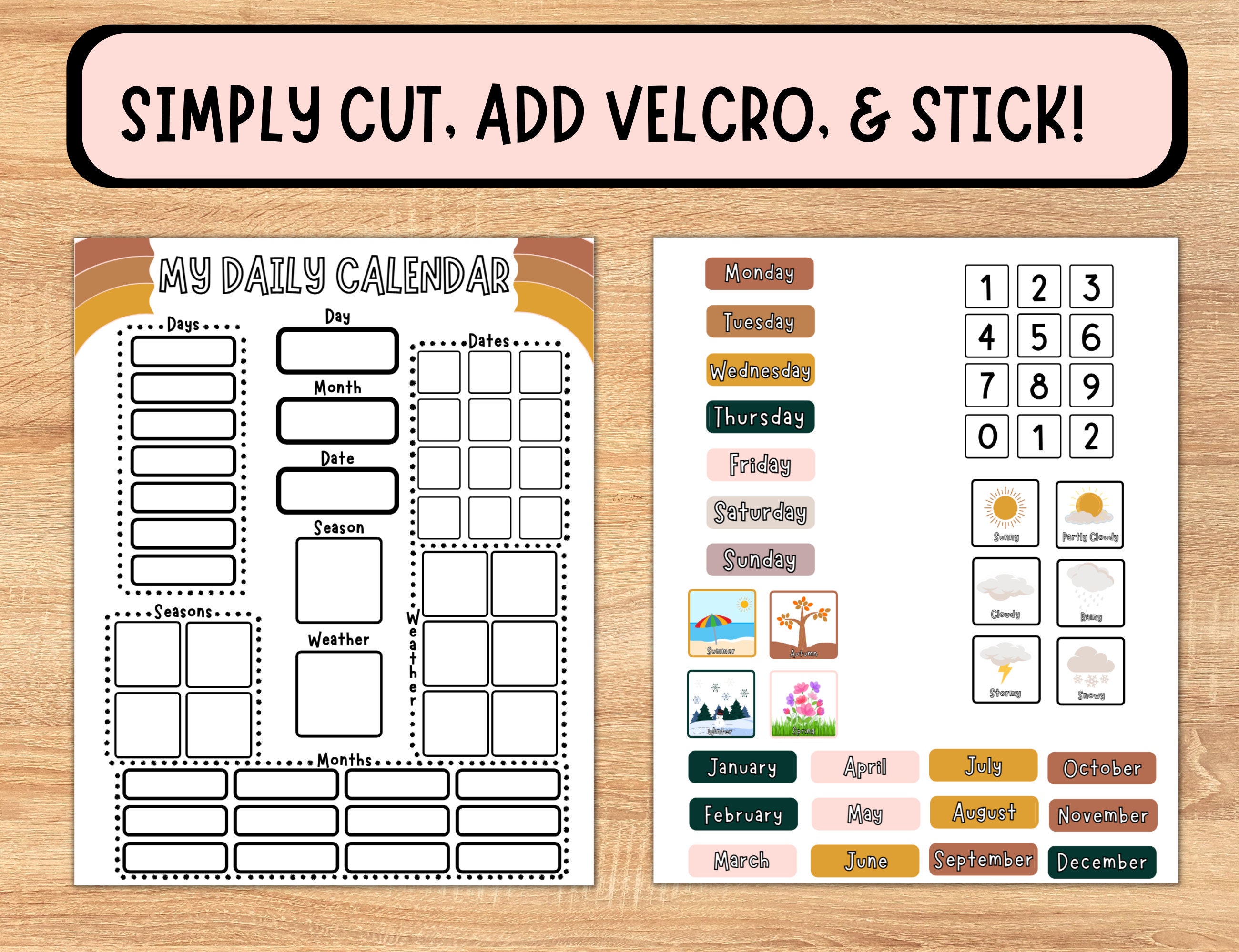 Circle Time Morning Board Homeschool Calendar Kids Daily Calendar ...