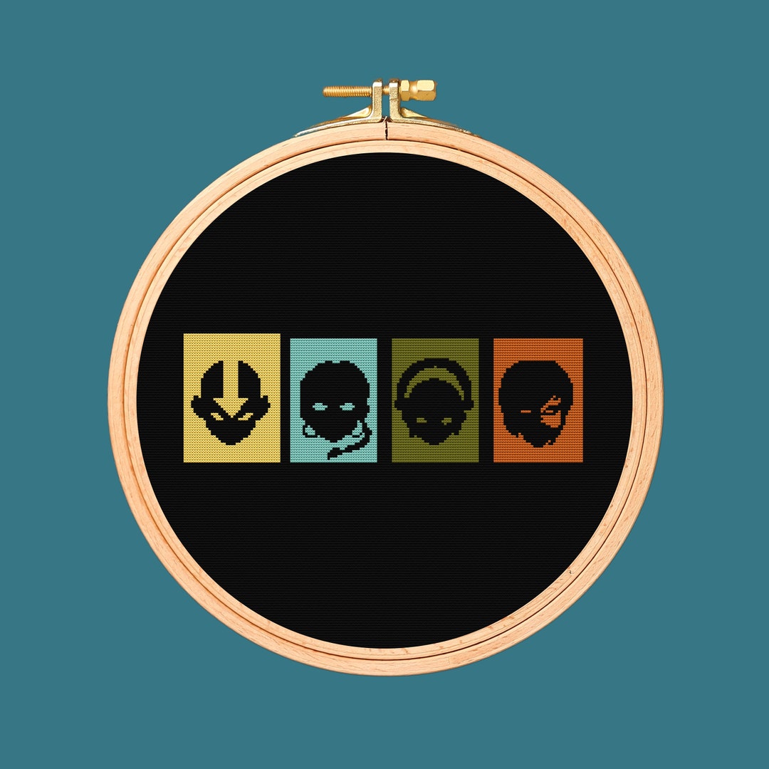 Epic Avatar Characters Cross Stitch Pattern 200x200 Design Featuring ...