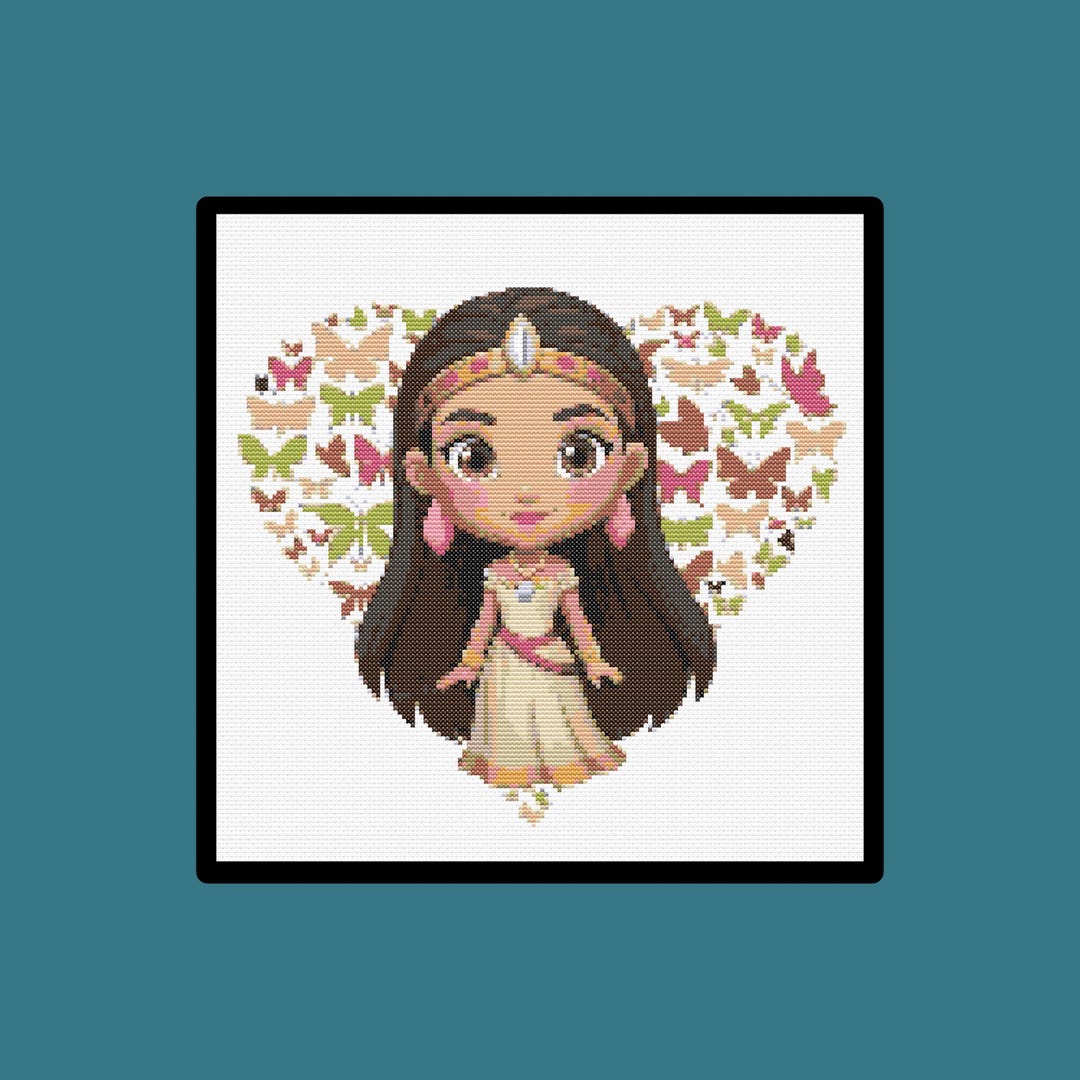 Pocahontas Digital Cross Stitch Pattern Digital PDF and SVG Files Gift ...