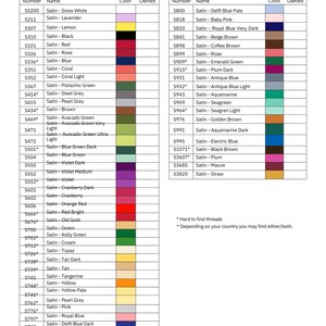 DMC Floss Color Chart PDF Download File DMC Threads Color Shade Chart ...