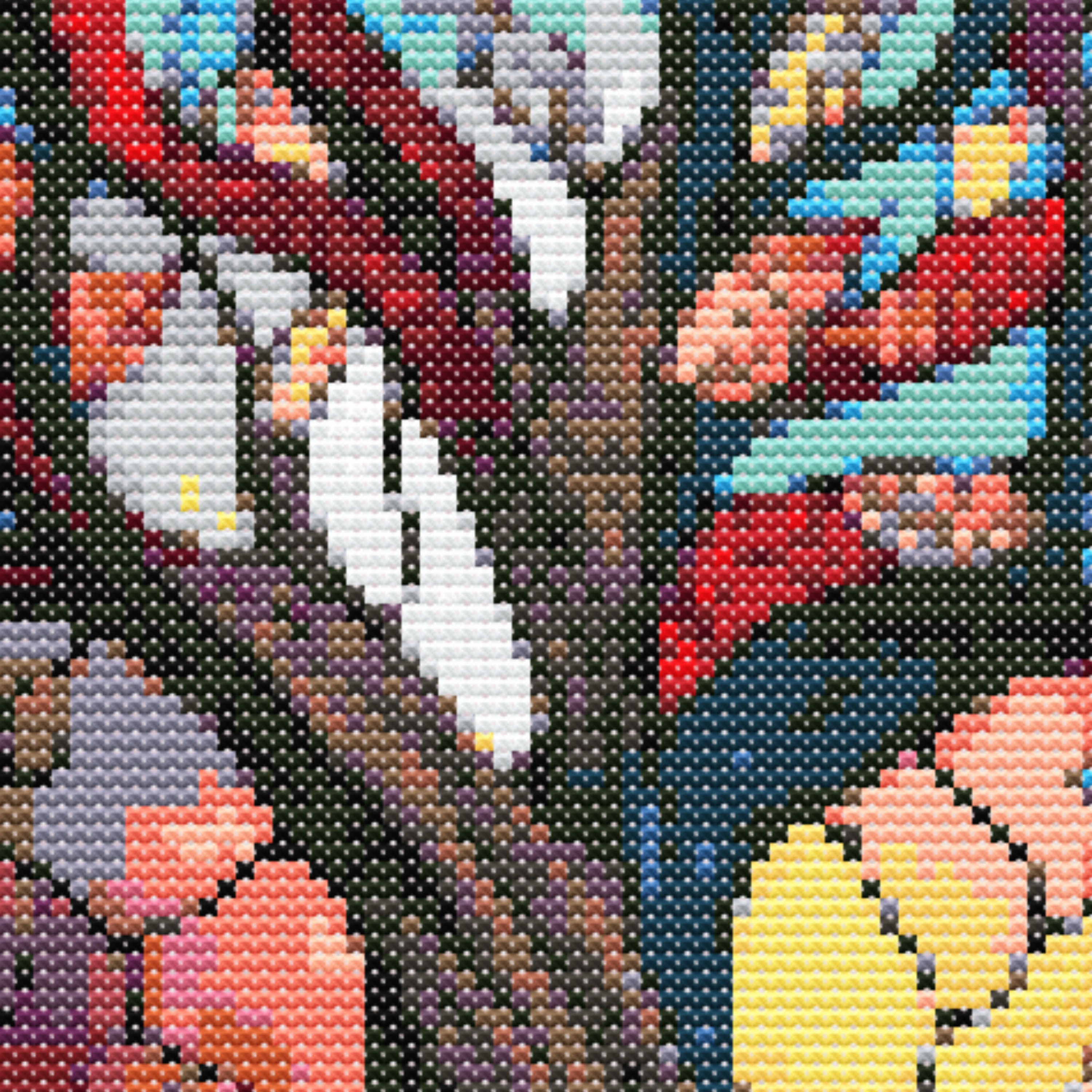 Life Tree Stained Glass Cross Stitch Pattern Downloadable PDF, 200x200 ...