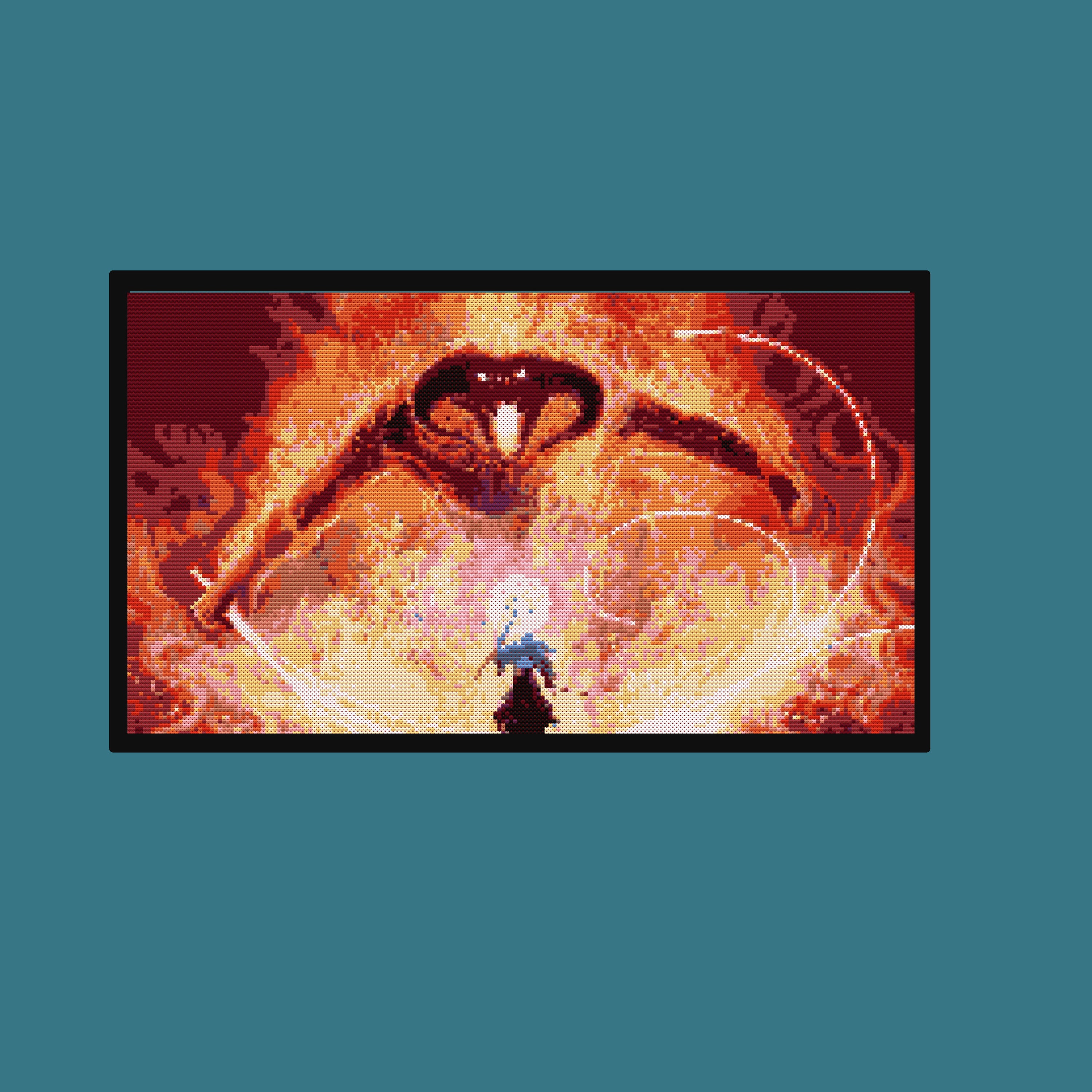 Gandalf and Balrog Cross Stitch Digital Pdf and Svg Files Instant ...