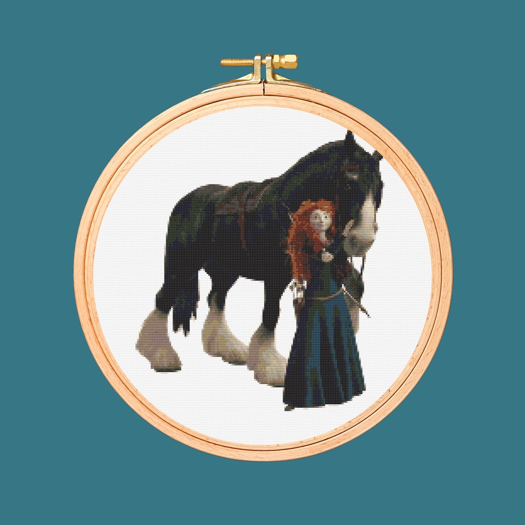 Merida Cross Stitch Pattern 200x200 Digital PDF and SVG Files Gift ...
